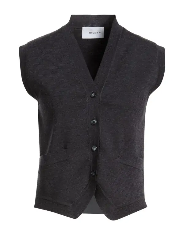 ANNA MOLINARI Wool Sleeveless V-neck Cardigan