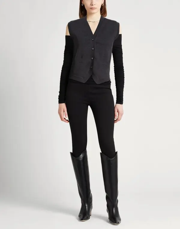 ANNA MOLINARI Wool Sleeveless V-neck Cardigan