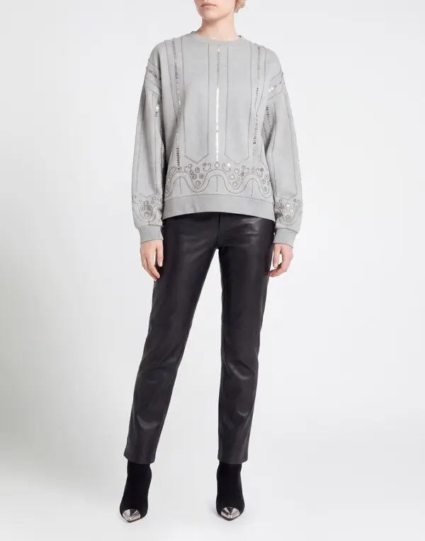 OTTOD'AME Crewneck Embellished Sweatshirt