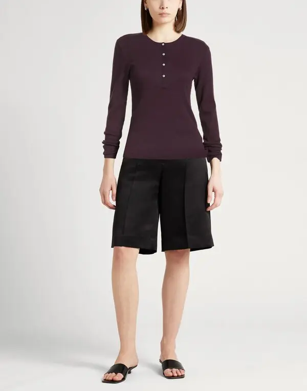 XACUS Long Sleeve Ribbed Cotton Polo Shirt