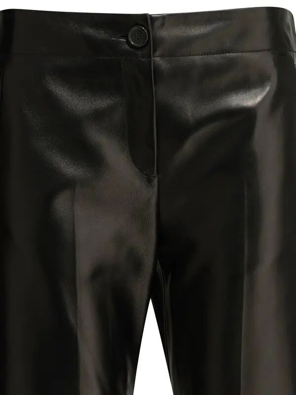 Khaite Mita Tailored Lambskin Leather Pants