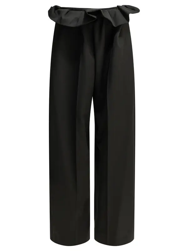Khaite Kira Tailored Wool Wide-leg Pants