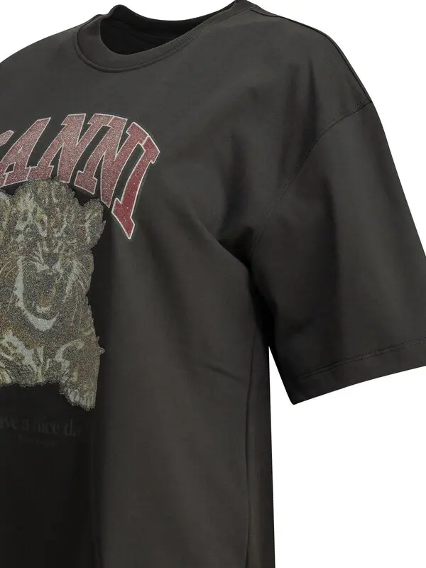 GANNI Baby Tiger' Crewneck T Shirt