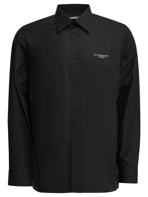 Givenchy Cotton Poplin Shirt With Embroidered Logo