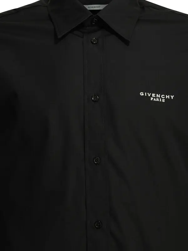 Givenchy Cotton Poplin Shirt With Embroidered Logo