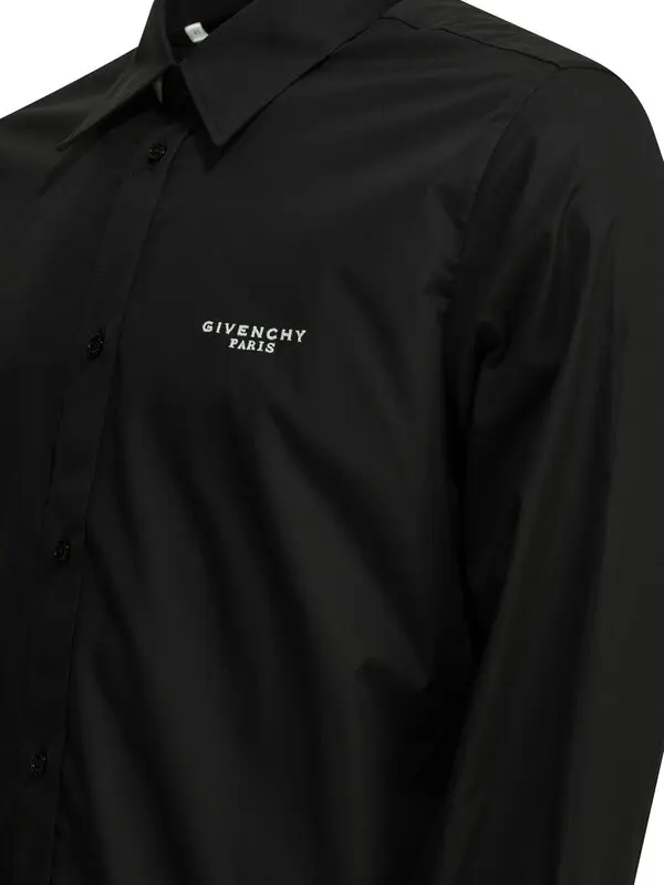 Givenchy Cotton Poplin Shirt With Embroidered Logo