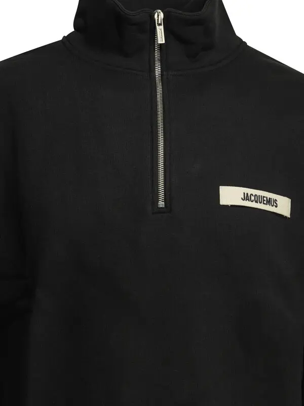 Jacquemus Le Camionneur Gros Grain Half Zip Sweatshirt