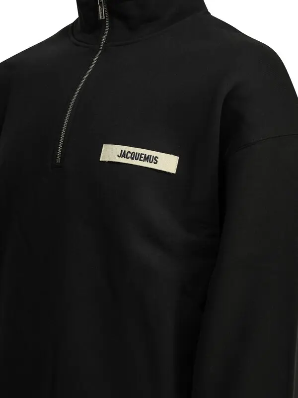 Jacquemus Le Camionneur Gros Grain Half Zip Sweatshirt