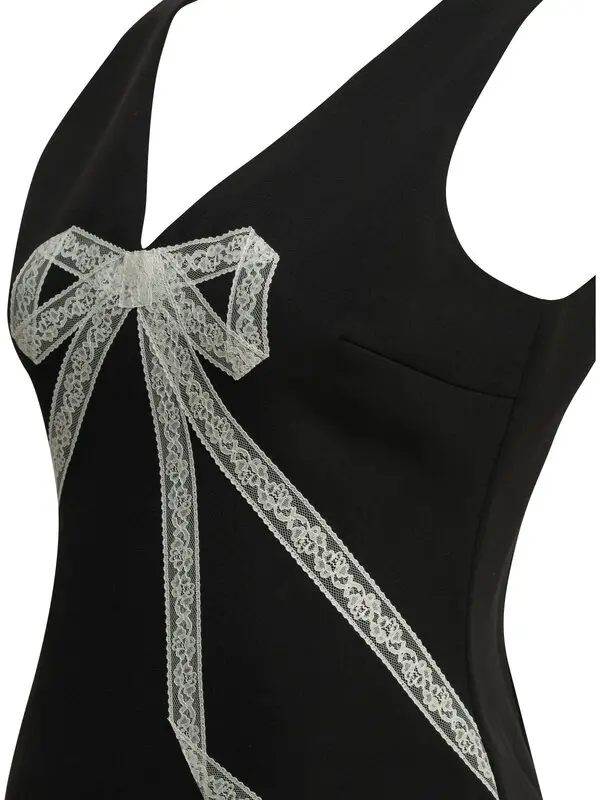SELF-PORTRAIT Short Sheath Dress With Bow