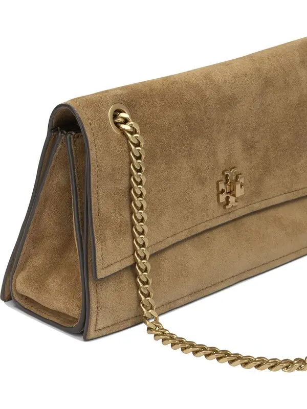 Tory Burch Suede Shoulder Bag - Beige