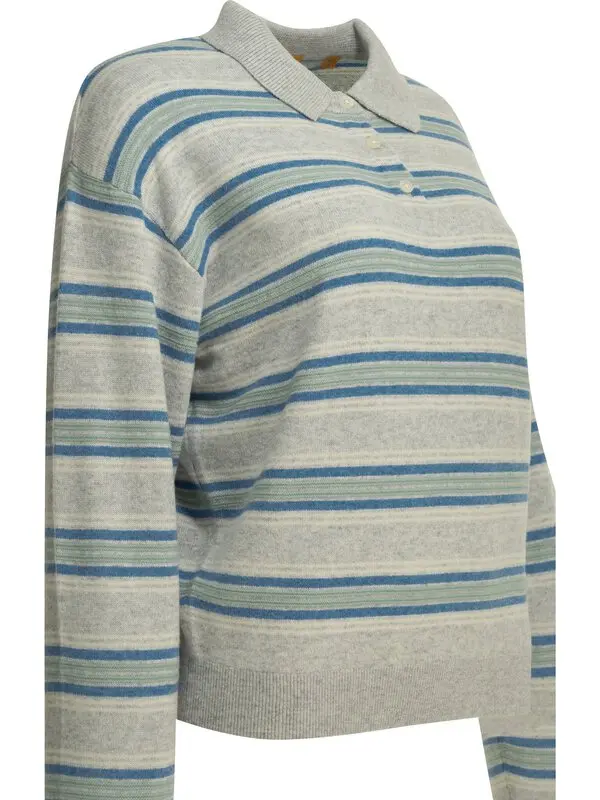 Guest In Residence Striped Cashmere Polo