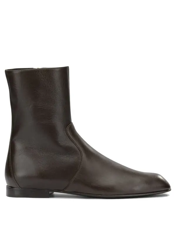 Khaite Colt' Ankle Boots With Zipper - Brown