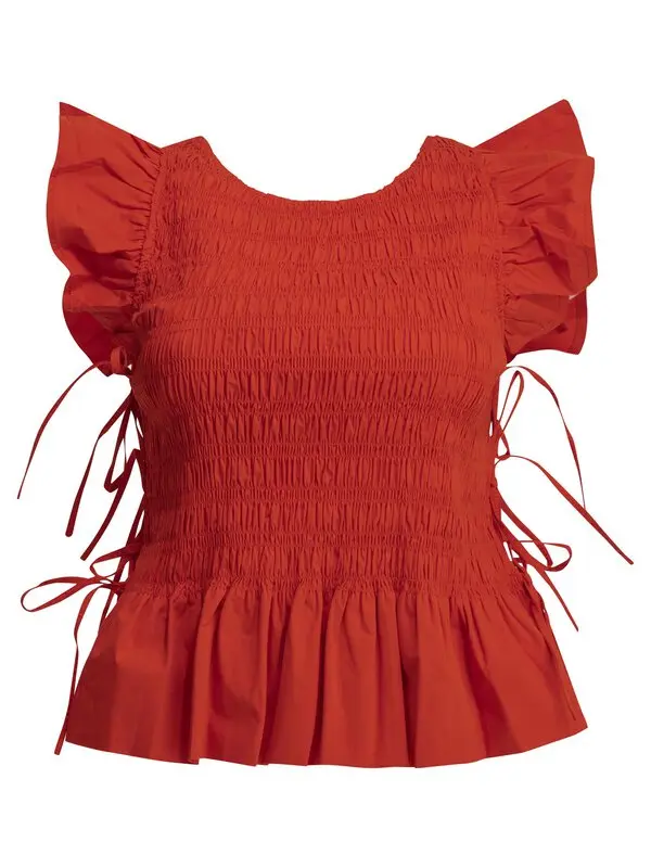 GANNI Casual Pleated Top