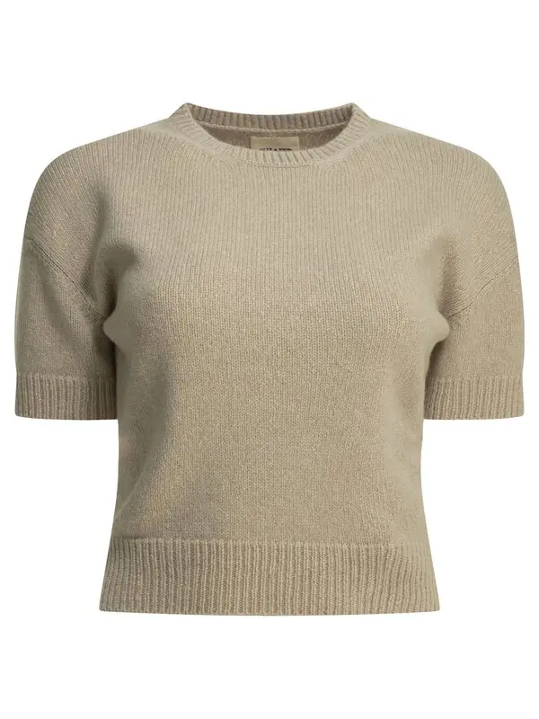Khaite Golden' Crew Neck Sweater - Beige