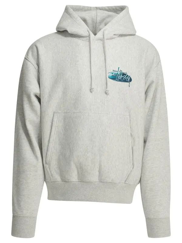 StÜssy Cotton Hoodie With Graphic Detail