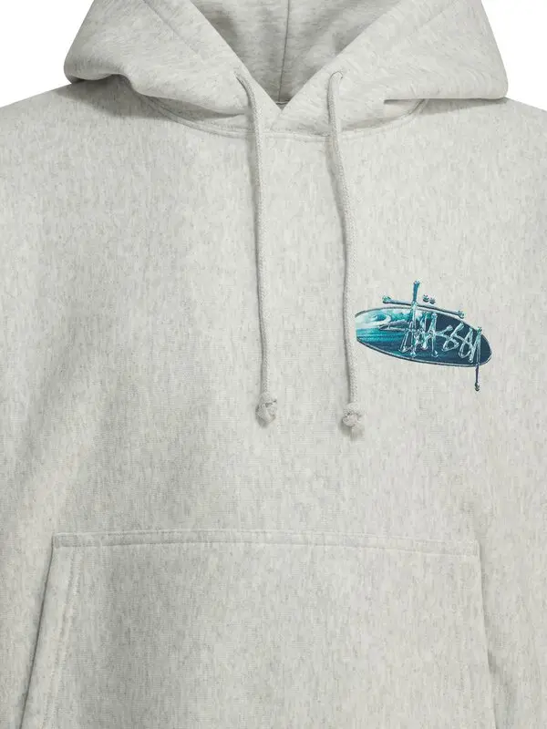 StÜssy Cotton Hoodie With Graphic Detail