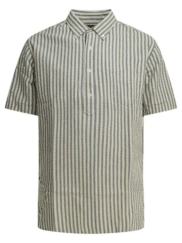 BEAMS Casual Cotton Seersucker Shirt