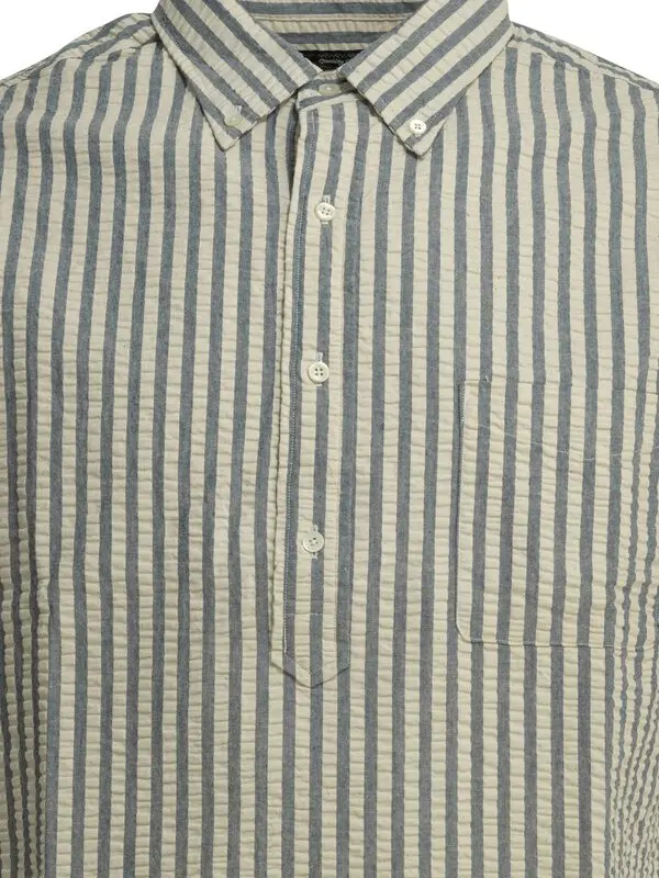 BEAMS Casual Cotton Seersucker Shirt