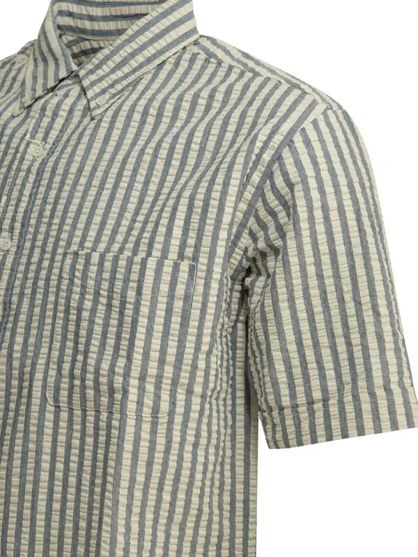 BEAMS Casual Cotton Seersucker Shirt