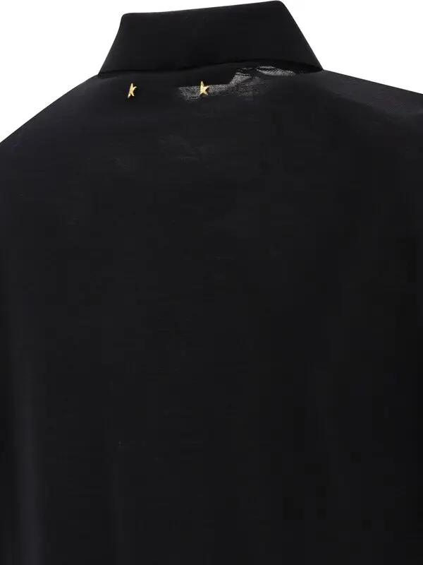 GOLDEN GOOSE Merino Wool Button Down Polo Shirt