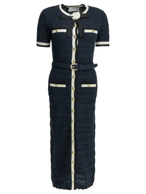 SELF-PORTRAIT Knit Midi Dress