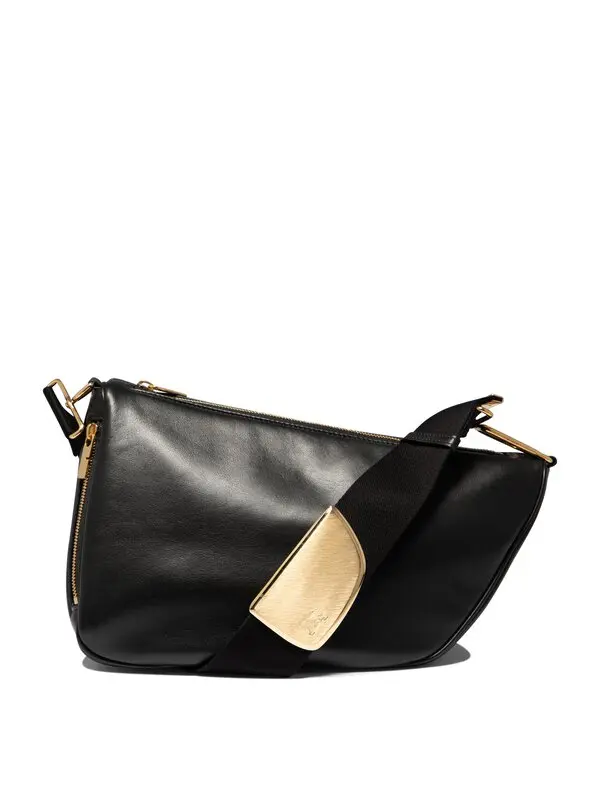 Burberry Shield Messanger' Shoulder Bag - Black
