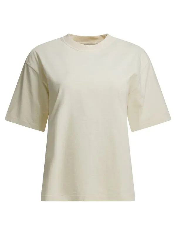 GOLDEN GOOSE Crew Neck T Shirt With Reverse Logo - White