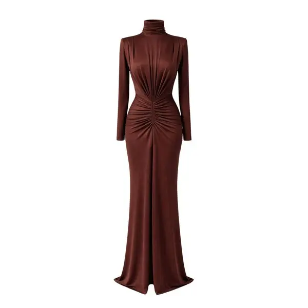 OSCARMORRIS Aura Burgundy Dress