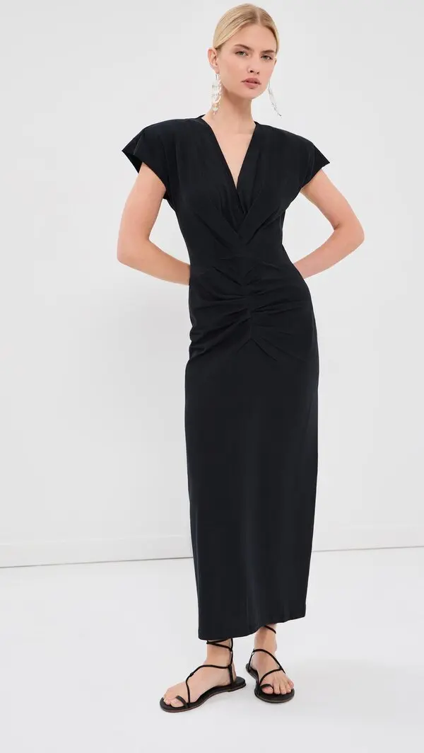 Isabel Marant Étoile Nadra Jersey Maxi Dress - Black