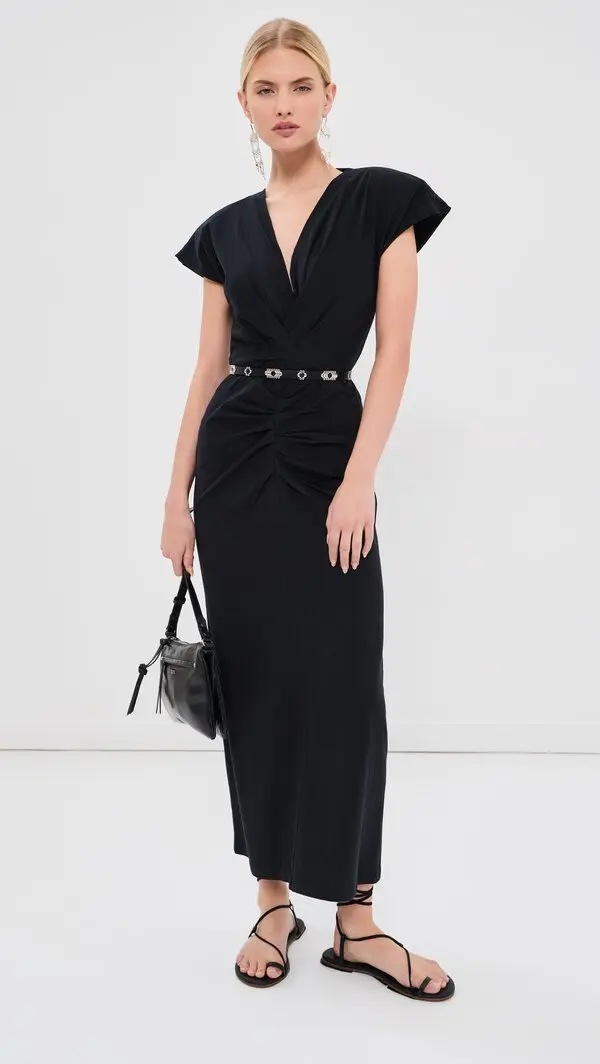 Isabel Marant Étoile Nadra Jersey Maxi Dress - Black