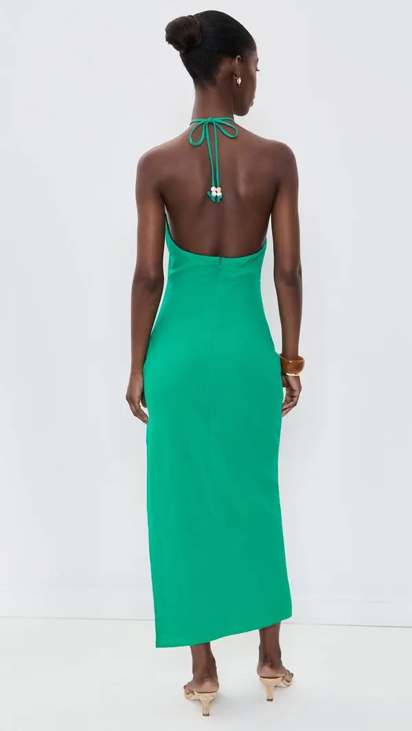 SEVEN WONDERS Brontie Halter Midi Dress