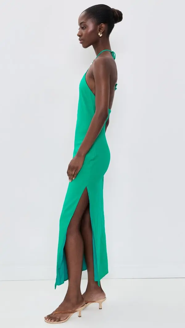 SEVEN WONDERS Brontie Halter Midi Dress