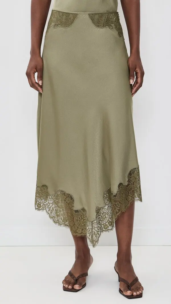 Ba&sh Coni Lace Trim Skirt
