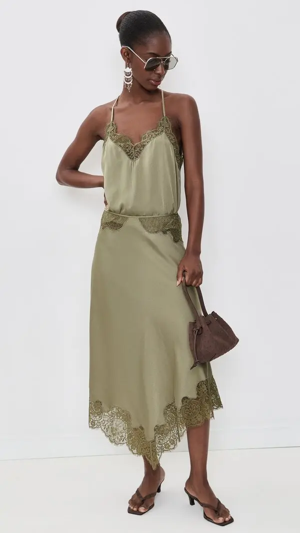 Ba&sh Coni Lace Trim Skirt