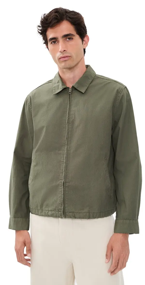 Madewell Transitional Cotton Zip Jacket - Capers