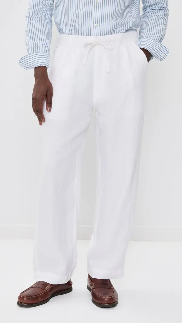 Polo Ralph Lauren Linen Pleated Relaxed Fit Pants