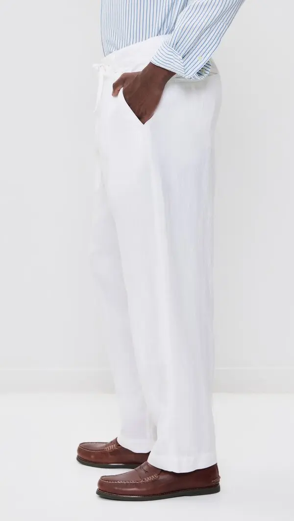 Polo Ralph Lauren Linen Pleated Relaxed Fit Pants