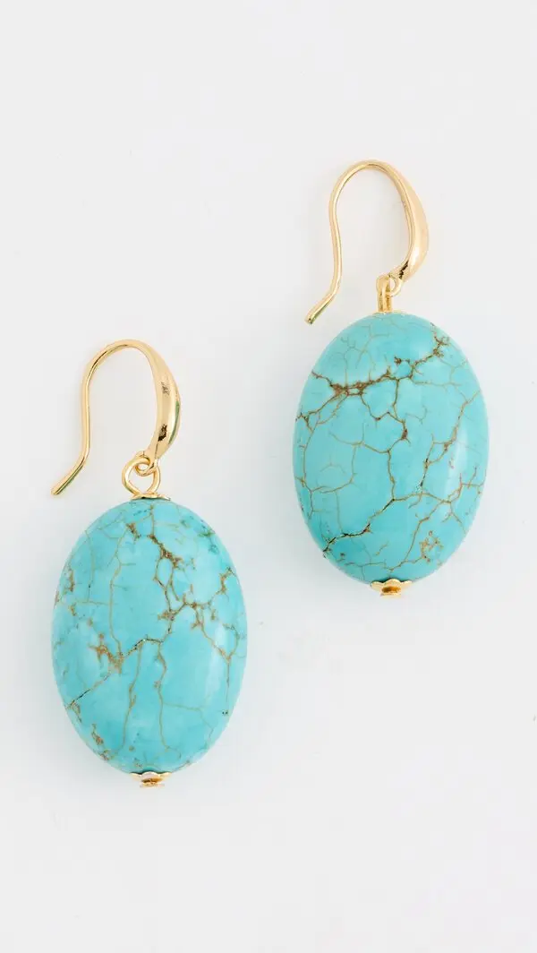 KENNETH JAY LANE Oval Bead-on Fishhook Earrings