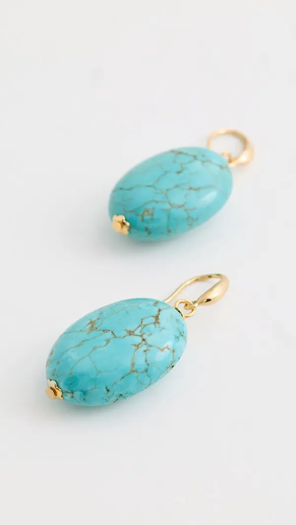 KENNETH JAY LANE Oval Bead-on Fishhook Earrings
