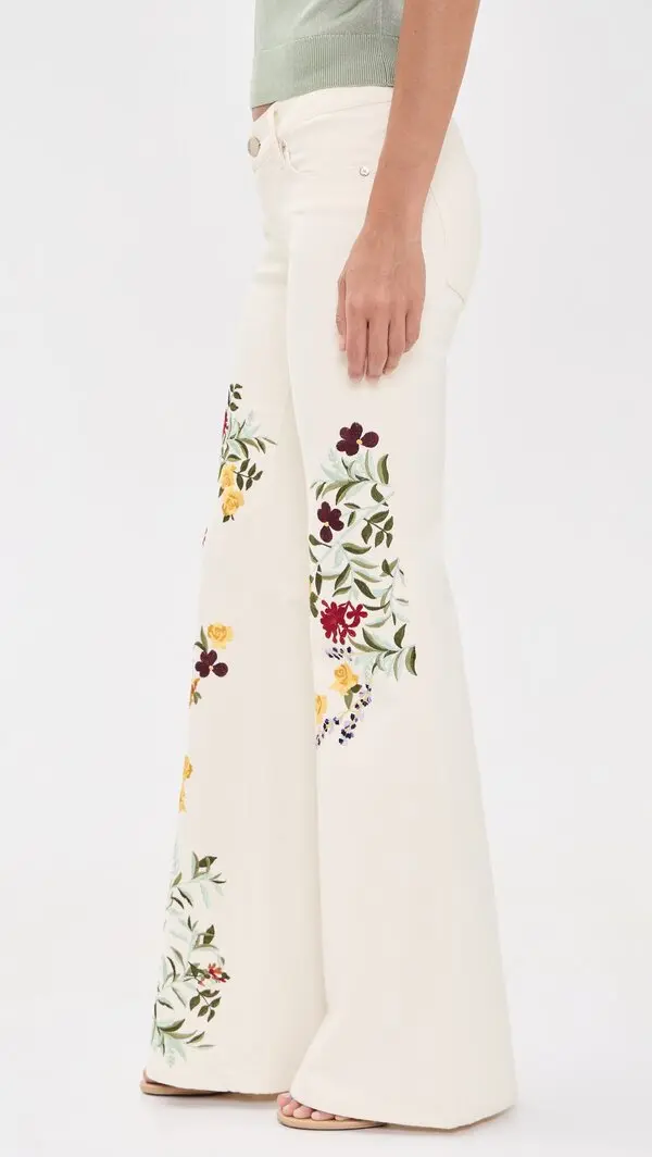 Alice + Olivia Emryn Embroidered Jeans