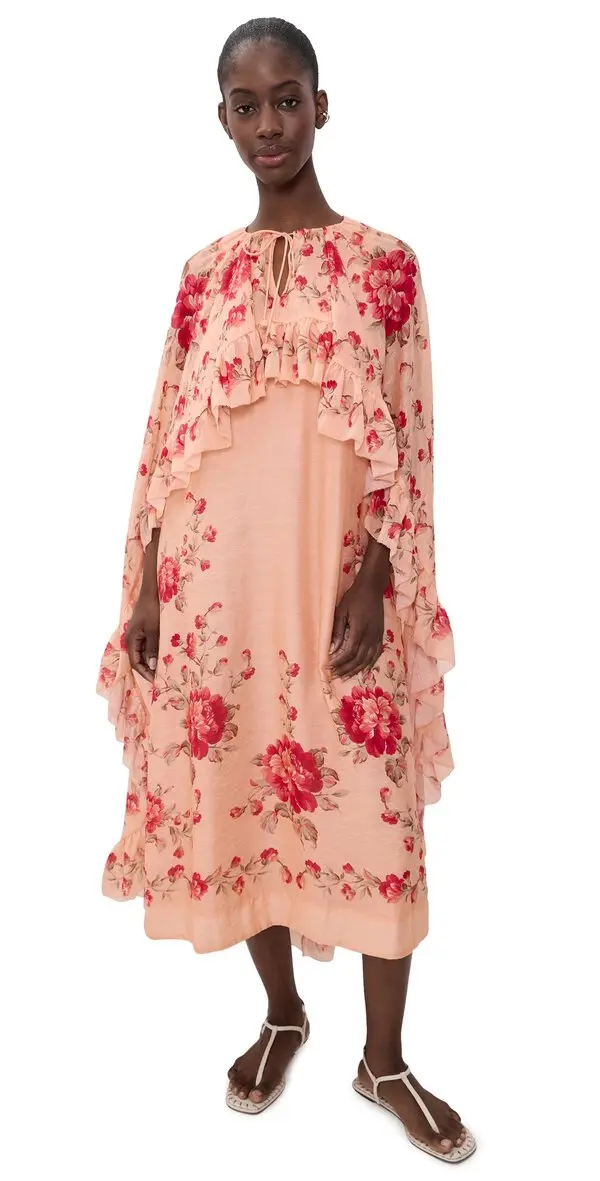 Sea Christina Print Midi Cape Dress
