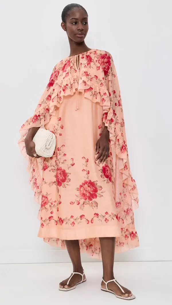 Sea Christina Print Midi Cape Dress