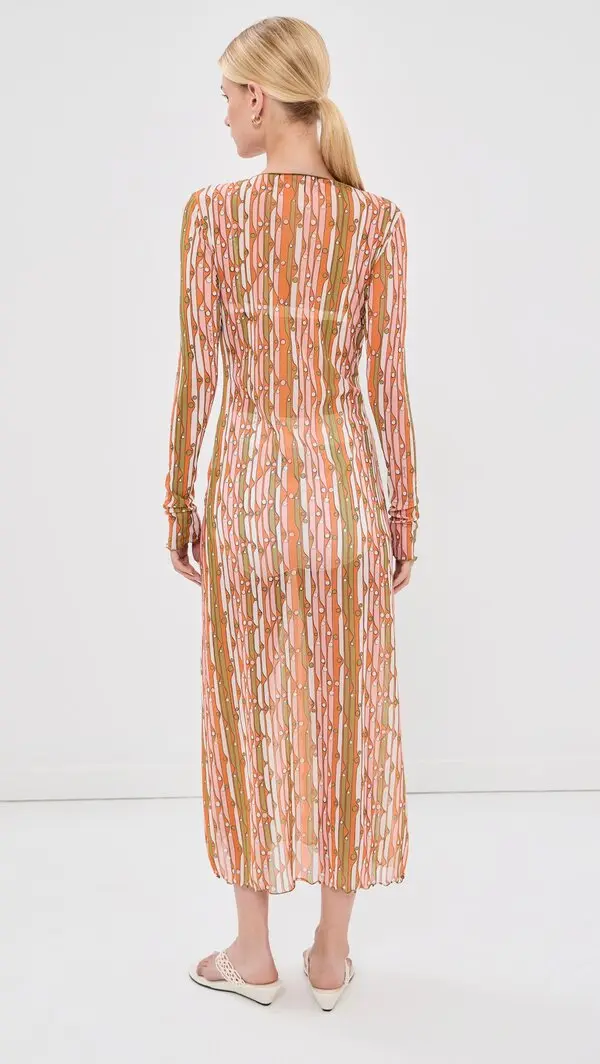 La DoubleJ Slinky Swing" Mesh Maxi Dress