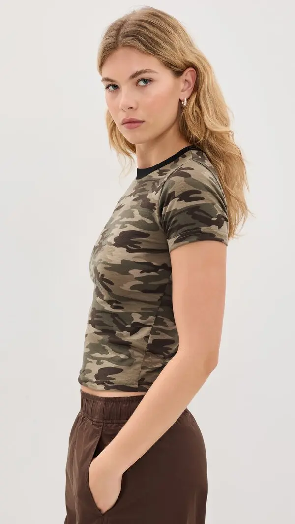 Lioness Clubhouse Tee Camouflage Print Crewneck Short Sleeve