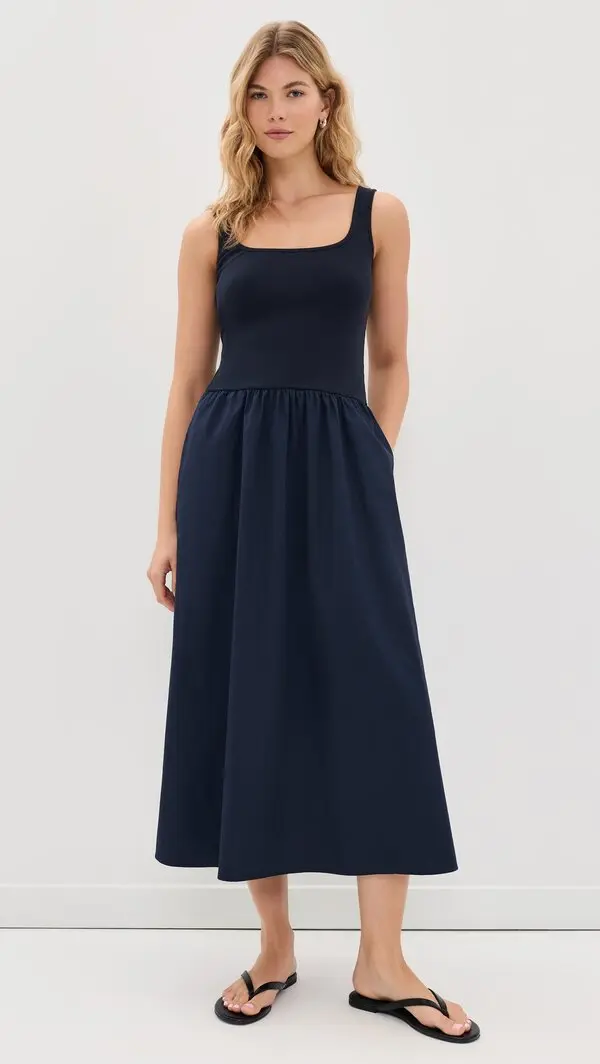 PERFECTWHITETEE Fabiola Cotton Poplin Sleeveless Dress