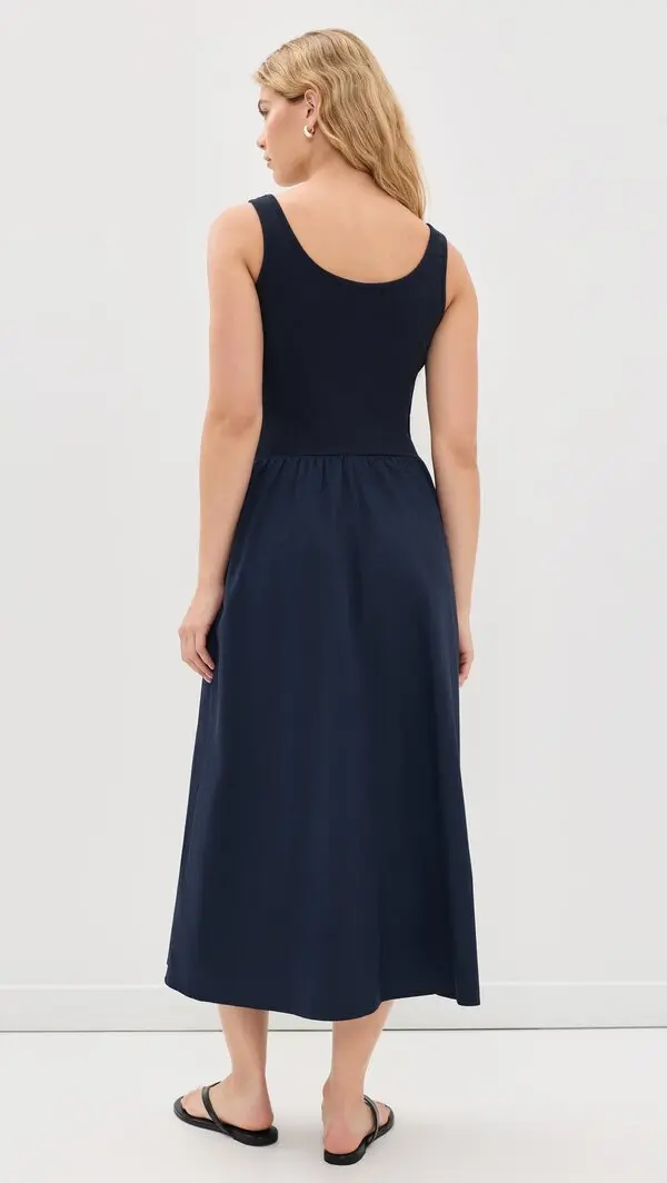 PERFECTWHITETEE Fabiola Cotton Poplin Sleeveless Dress