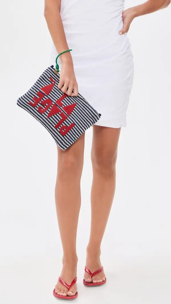 Clare V. Terry Cloth Flat Clutch