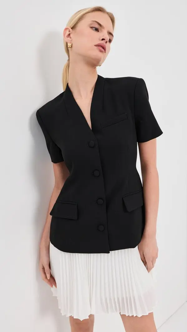 Simkhai Leah Short Sleeve Blazer Mini Dress