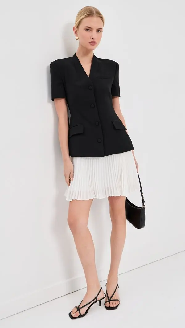 Simkhai Leah Short Sleeve Blazer Mini Dress