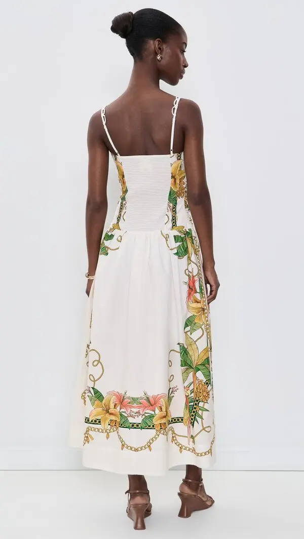 Farm Rio Tropical Royalty Midi Dress